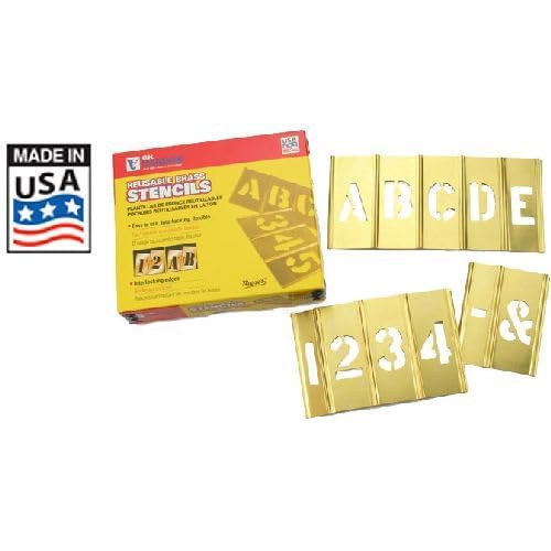 Stencil Set-Letter/Number 3" Brass 45Pcs.