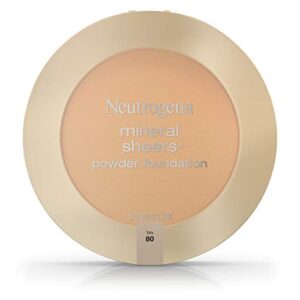 neutrogena mineral sheers powder foundation, tan 80, 0.34 ounce