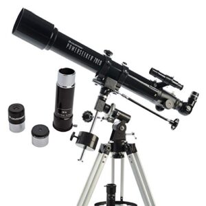 celestron: powerseeker 70eq telescope - manual german equatorial telescope for beginners - compact and portable - bonus astronomy software package - 70mm aperture