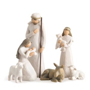 willow tree 6-piece nativity set, behold the awe and wonder of the christmas story, build a family holiday tradition with classic nativity collection, sculpted hand-painted figures