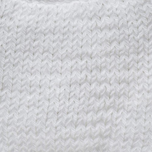 Lily Sugar 'N Cream The Original Solid Yarn, 2.5oz, Medium 4 Gauge, 100% Cotton - White - Machine Wash & Dry