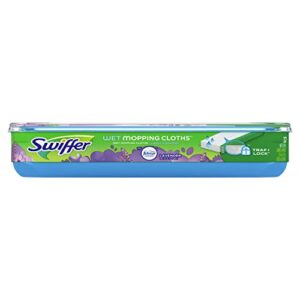 Swiffer Sweeper Wet Mopping Pad Refills for Floor Mop with Febreze Lavender Scent, 12 Count (Packaging May Vary)