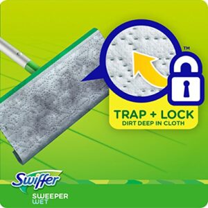 Swiffer Sweeper Wet Mopping Pad Refills for Floor Mop with Febreze Lavender Scent, 12 Count (Packaging May Vary)