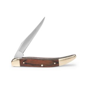 Buck Knives 385 Toothpick Single-Blade Folding Pocket Knife with Wood Handle