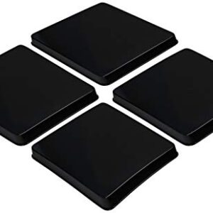 Reston Lloyd G-105-B Square Gas Stove Burner Covers, Set of 4, Black, 9" x 0.75" x 9" (Length x Width x Height)