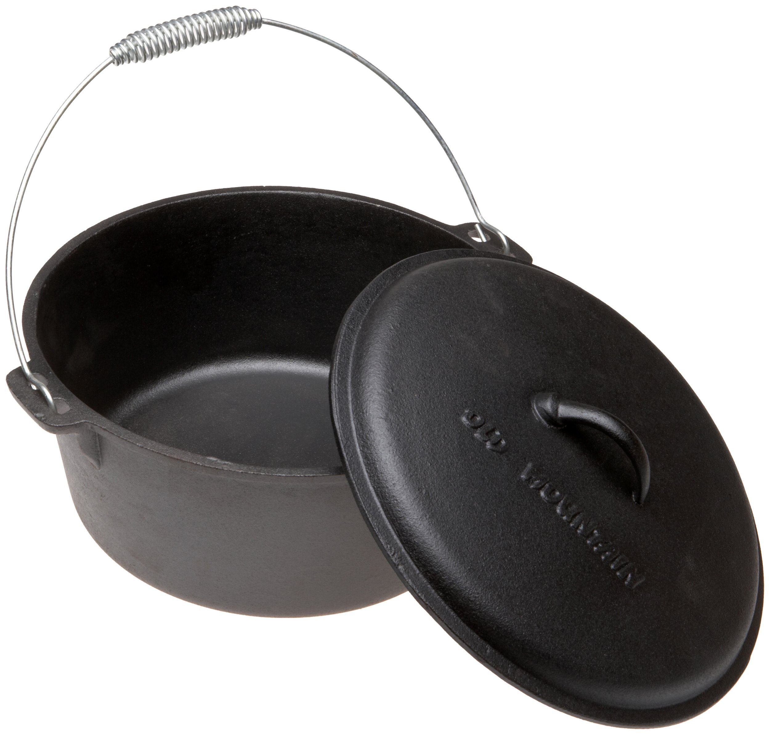 Old Mountain Pre Seasoned 10112 8 Quart Dutch Oven with Dome Lid and Spiral Bail Handle