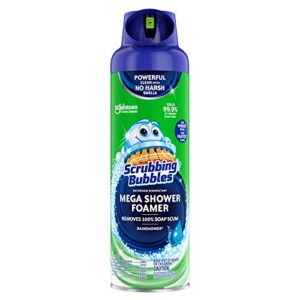 scrubbing bubbles mega shower foamer aerosol, rainshower, 20 oz