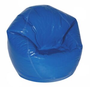 american furniture alliance wet look vinyl bean bags, jr child, ntcl blue