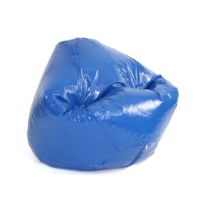 American Furniture Alliance Wet Look Vinyl Bean Bags, Jr Child, Ntcl Blue