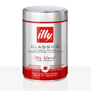 illy ground ground espresso medium roast, 8.8oz (pack of 2)