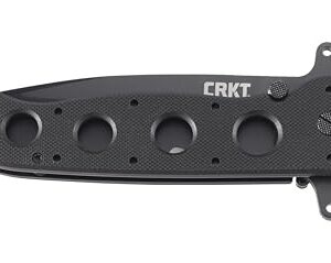 CRKT M16-14SFG EDC Folding Pocket Knife: Special Forces Everyday Carry, Black Serrated Edge Blade, Tanto, Automated Liner Safety, Dual Hilt, G10 Handle, 4-Position Pocket Clip