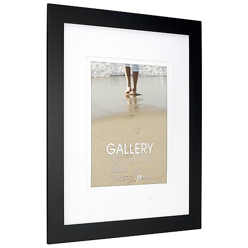 Malden 16x20 Matted Picture Frame - Made to Display Pictures 11x14 with Mat, or 16x20 without Mat -Black