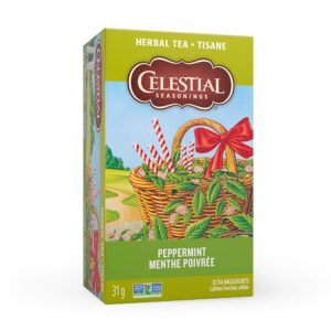 celestial seasonings herb tea peppermint, 20-count (pack of6)