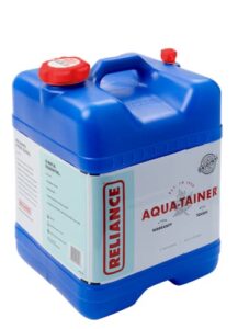 reliance products aqua-tainer 7 gallon rigid water container, blue , 11.3 inch x 11.0 inch x 15.3 inch