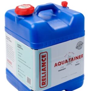 Reliance Products Aqua-Tainer 7 Gallon Rigid Water Container, Blue , 11.3 Inch x 11.0 Inch x 15.3 Inch