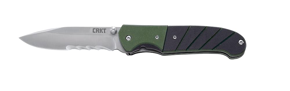 COLUMBIA RIVER KNIFE & TOOL Ignitor EDC Folding Pocket Knife: Assisted Opening Everyday Carry, Serrated Edge Blade, Veff Serrations, Thumb Stud, Liner Lock, G10 Handle, Pocket Clip 6855