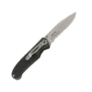 COLUMBIA RIVER KNIFE & TOOL Ignitor EDC Folding Pocket Knife: Assisted Opening Everyday Carry, Serrated Edge Blade, Veff Serrations, Thumb Stud, Liner Lock, G10 Handle, Pocket Clip 6855