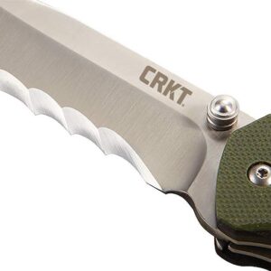 COLUMBIA RIVER KNIFE & TOOL Ignitor EDC Folding Pocket Knife: Assisted Opening Everyday Carry, Serrated Edge Blade, Veff Serrations, Thumb Stud, Liner Lock, G10 Handle, Pocket Clip 6855