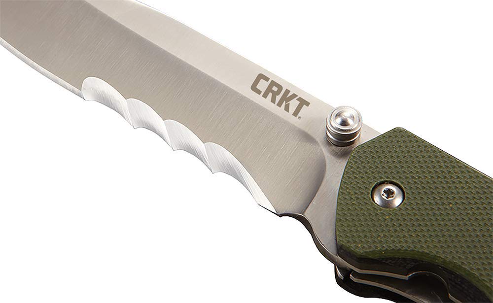 COLUMBIA RIVER KNIFE & TOOL Ignitor EDC Folding Pocket Knife: Assisted Opening Everyday Carry, Serrated Edge Blade, Veff Serrations, Thumb Stud, Liner Lock, G10 Handle, Pocket Clip 6855