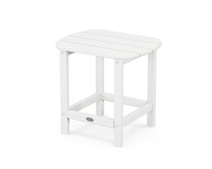 polywood sbt18wh south beach 18" outdoor side table, white