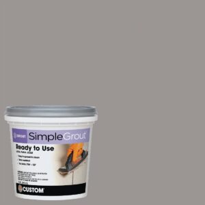 custom pmg165qt 1-quart simple premium grout, delorean gray (pack may vary)