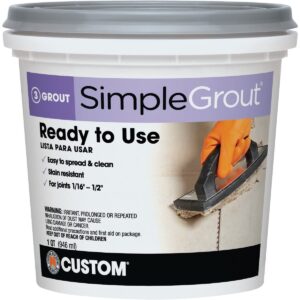 Custom PMG165QT 1-Quart Simple Premium Grout, Delorean Gray (Pack May Vary)