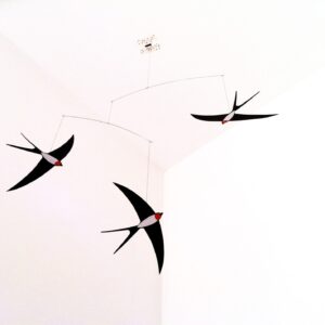 3 Swallow Hanging Mobile - 20 Inches - High Quality - Handmade in Denmark by Flensted