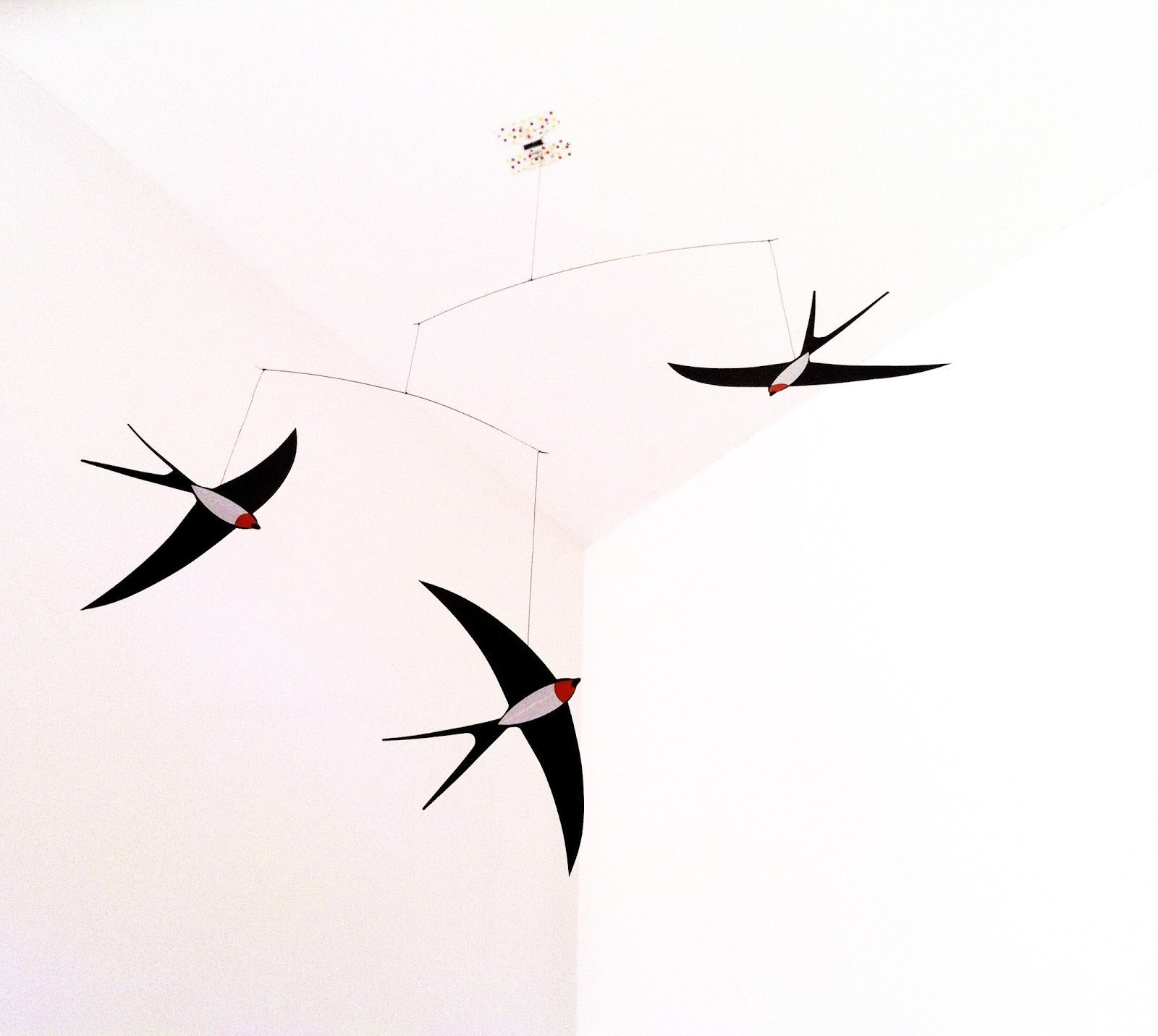 3 Swallow Hanging Mobile - 20 Inches - High Quality - Handmade in Denmark by Flensted