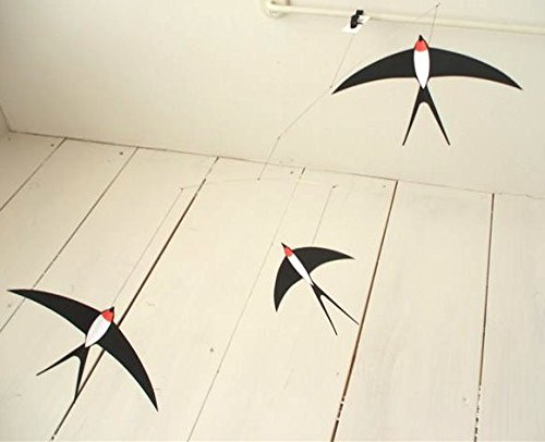 3 Swallow Hanging Mobile - 20 Inches - High Quality - Handmade in Denmark by Flensted