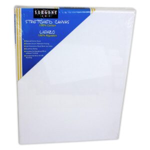 Sargent Art 90-2011 14x18-Inch Stretched Canvas, 100% Cotton Double Primed