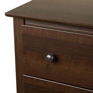 Prepac Sonoma Traditional Nightstand Side Table with 2 Drawers, Functional 2-Drawer Bedside Table 16" D x 23.25" W x 21.75" H, Espresso, EDC-2422