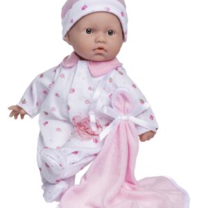 JC Toys La Baby Caucasian Baby Doll Set – 11 Inch Soft Baby Doll | Washable |Removable Pink Outfit w/ Hat & Blanket | For Children 12 Months +