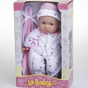 JC Toys La Baby Caucasian Baby Doll Set – 11 Inch Soft Baby Doll | Washable |Removable Pink Outfit w/ Hat & Blanket | For Children 12 Months +