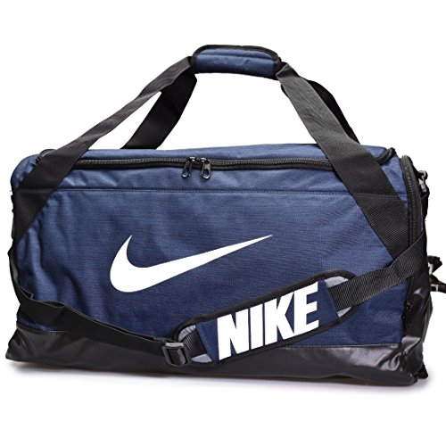 NIKE Brasilia Training Duffel Bag, Midnight Navy/Black/White, Medium