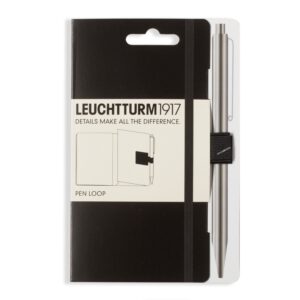 leuchtturm1917 self adhesive pen loop elastic pen holder (black)