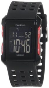 armitron sport men's 408177red chronograph black and red digital watch