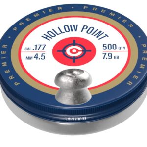 Crosman Premier LHP77 .177-Caliber Hollow Point Pellets, metallic(500-Count)(Packaging May Vary)