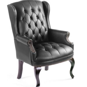 Boss Office Products Wingback Traditional Guest Chair in Black