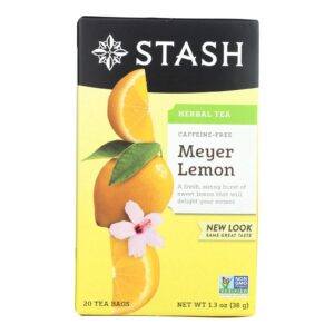 stash herbal tea meyer lemon, 20 count box (6 pack)