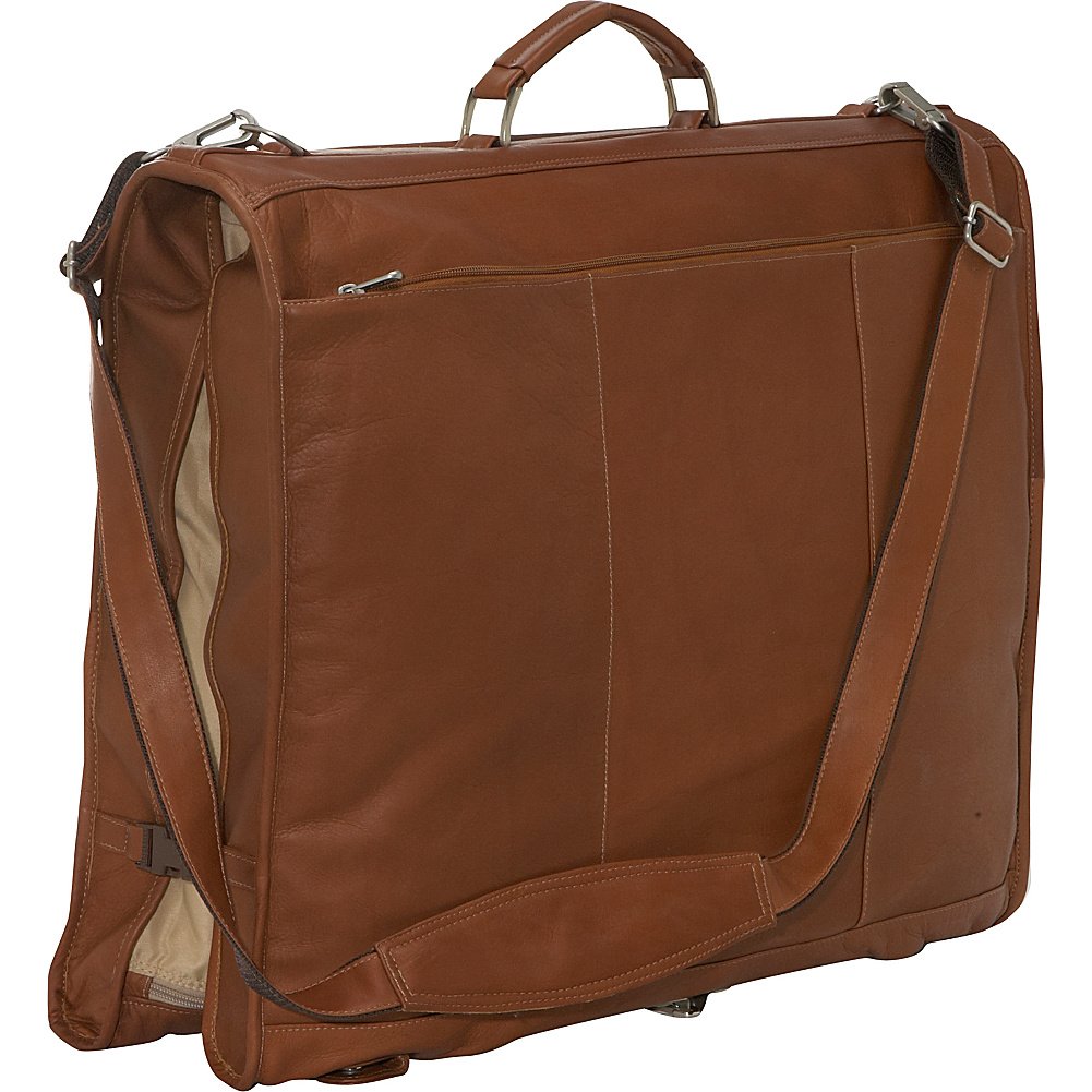 Piel Leather Elite Garment Bag, Saddle, One Size