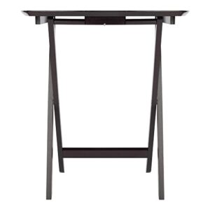 Winsome Wood Single Oversized TV Tables, Oblong, Espresso, Set of 4