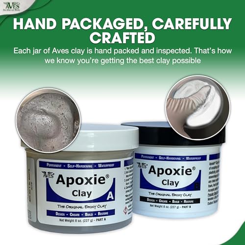 Aves Apoxie Clay - 2 Part (A & B) Self Hardening, Modeling Clay - 1 Pound Native Apoxie Clay