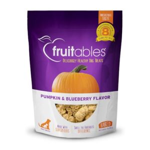 fruitables crunchy baked dog treats | pumpkin & blueberry | 7 ounces, model number: 2157