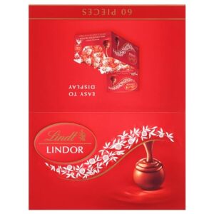 Lindt LINDOR Milk Chocolate Candy Truffles, Milk Chocolate with Smooth, Melting Truffle Center, 25.4 oz., 60 Count