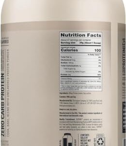 Isopure Unflavored Protein, 25g Whey Isolate, Zero Carb & Keto Friendly, 47 Servings, 3 Pounds (Packaging May Vary)