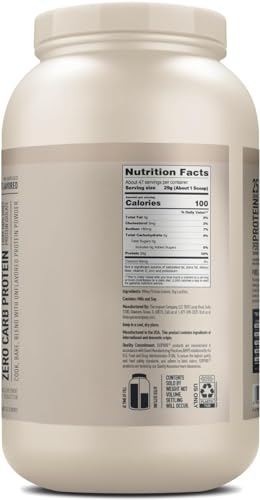 Isopure Unflavored Protein, 25g Whey Isolate, Zero Carb & Keto Friendly, 47 Servings, 3 Pounds (Packaging May Vary)