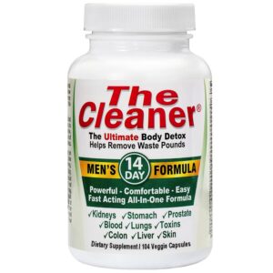 century systems the cleaner detox, powerful 14-day complete internal cleansing formula for men, support digestive health, 104 vegetarian capsules