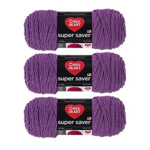 red heart super saver yarn-medium purple