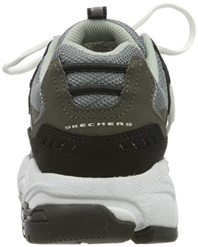 Skechers Sport Men's Stamina Nuovo Cutback Lace-Up Sneaker,Charcoal/Black,11 M US