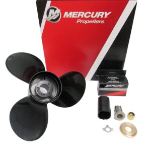 mercury marine black max 3-blade aluminum prop propeller 15-1/4 x 15 pitch